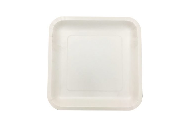 230mm Square White Paper Plate - Partyware Pty Ltd