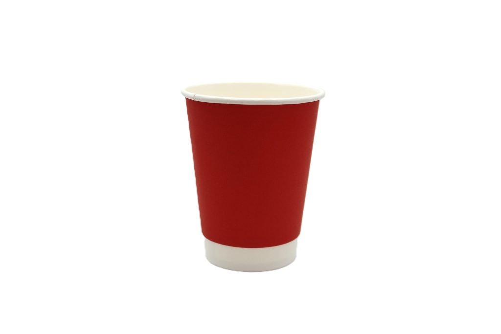 12oz (350mL) FSC Double Wall Paper Cup Red - Partyware Pty Ltd