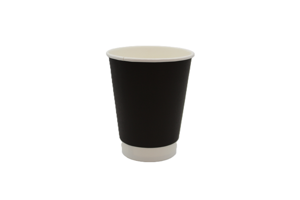 8oz (250mL) FSC Double Wall Paper Cup Black - Partyware Pty Ltd